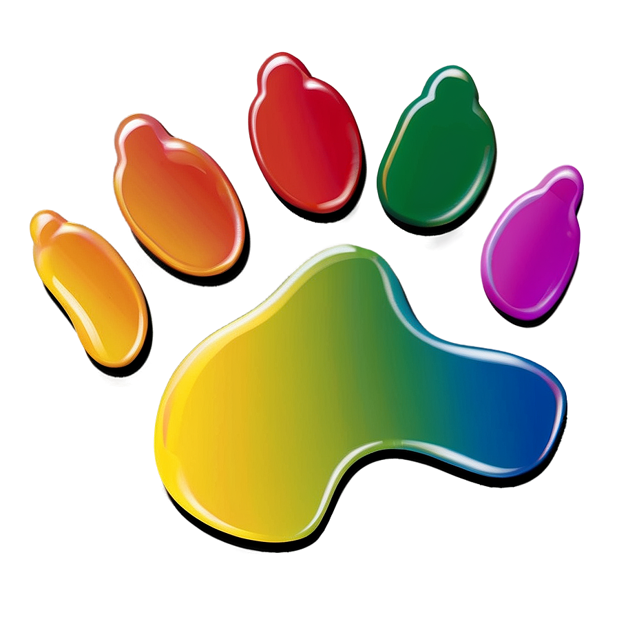 Download Rainbow Paw Prints Png Coa | Wallpapers.com