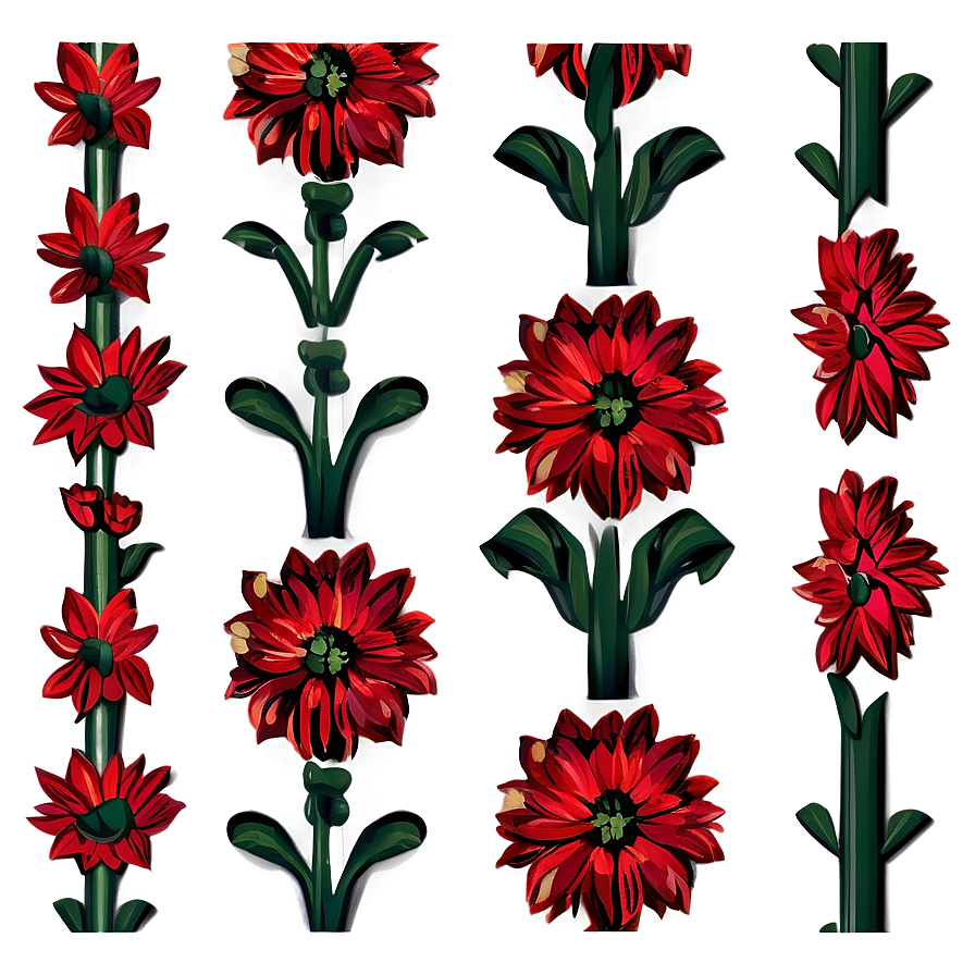 Download Red Flowers Pattern Png Jrc | Wallpapers.com