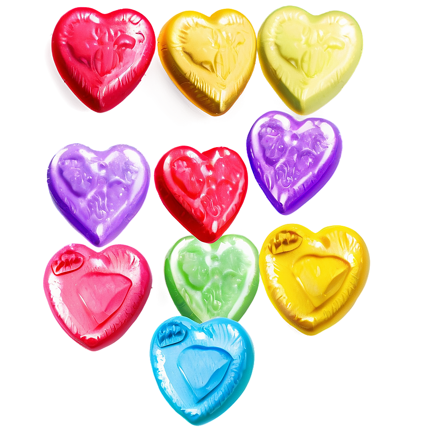 Download Retro Candy Hearts Png Pnn69 | Wallpapers.com