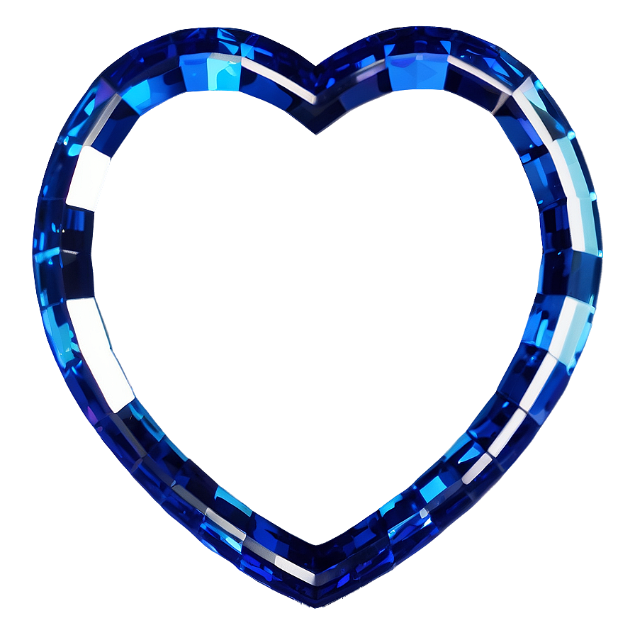 Download Sapphire Blue Heart Emoji Png 06272024 | Wallpapers.com