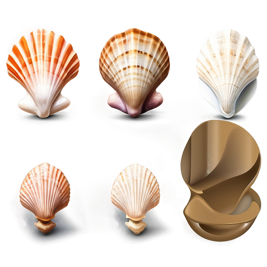 Download Seashell Set Clipart Png 2 | Wallpapers.com