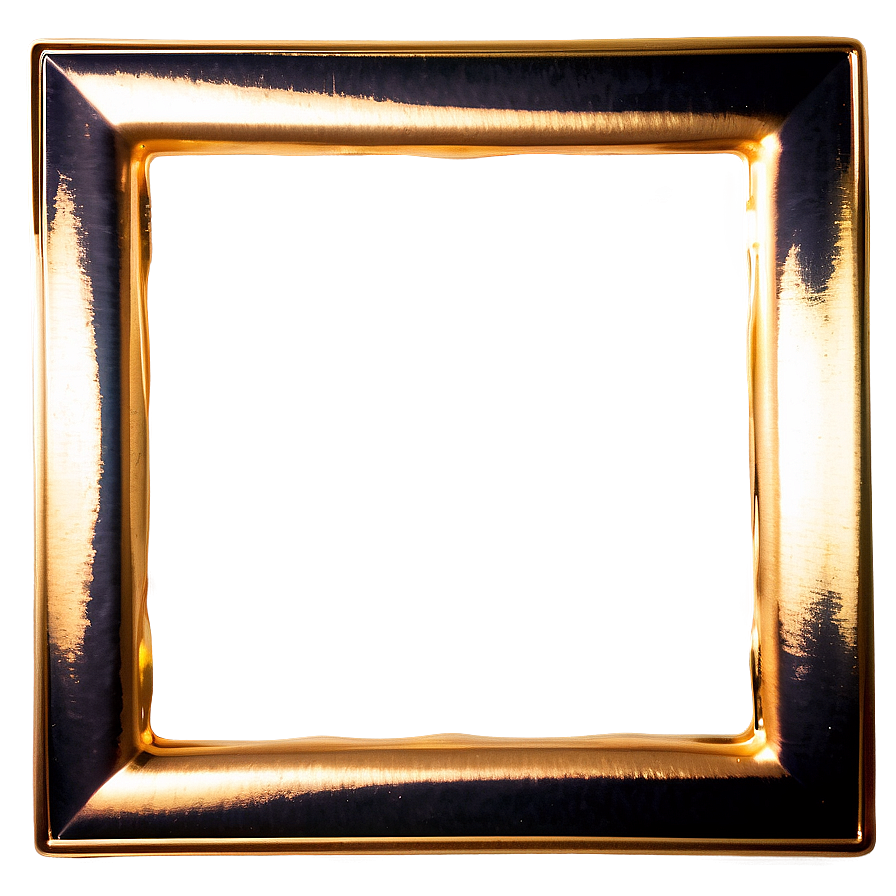 Download Shiny Gold Square Frame Png Apu | Wallpapers.com
