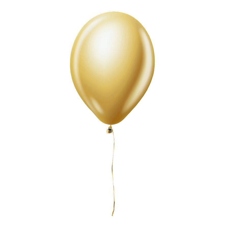 Download Single Gold Balloon Png Jsm | Wallpapers.com