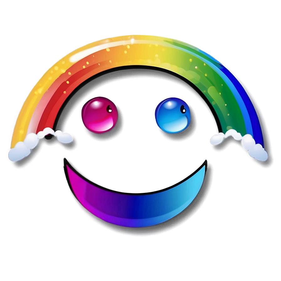 Download Smiling Rainbow Emoji Png Hki55 | Wallpapers.com