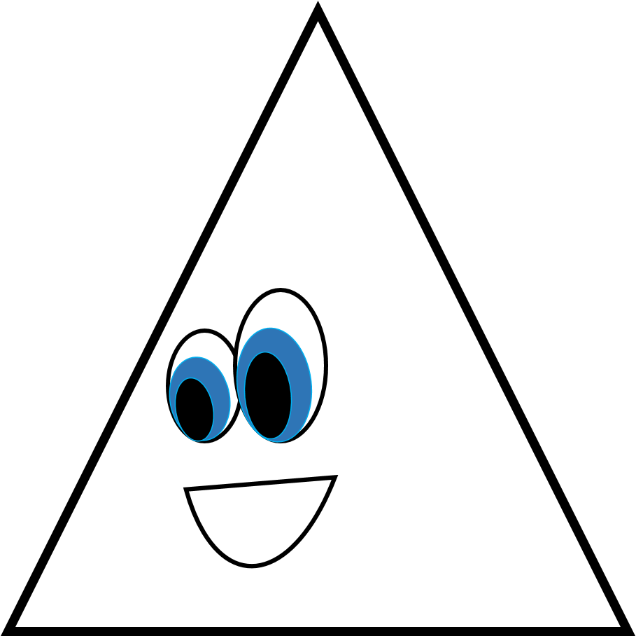 Download Smiling Triangle Cartoon Character | Wallpapers.com