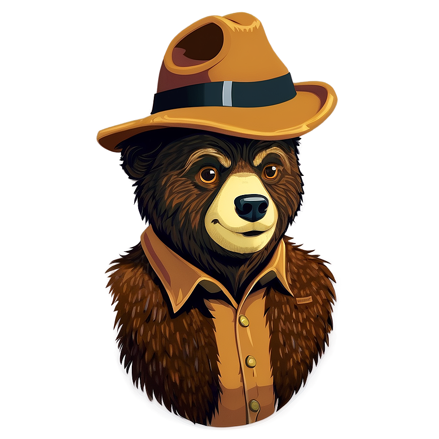 Download Smokey The Bear Illustration Png Elv56 | Wallpapers.com