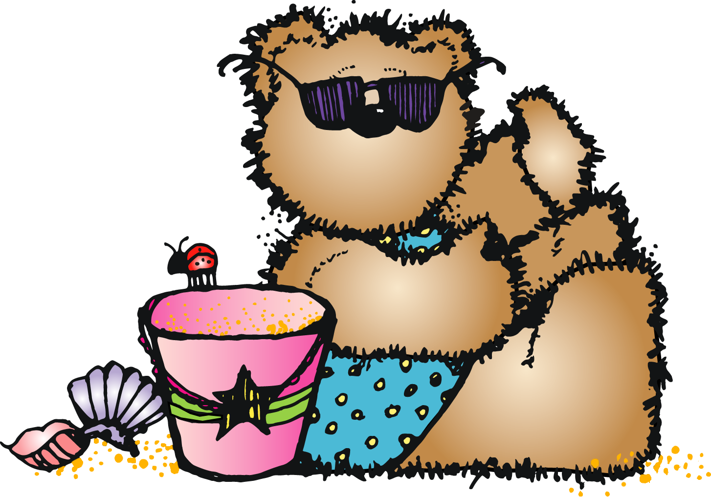 Download Summer_ Beach_ Bear_ Clipart.png | Wallpapers.com
