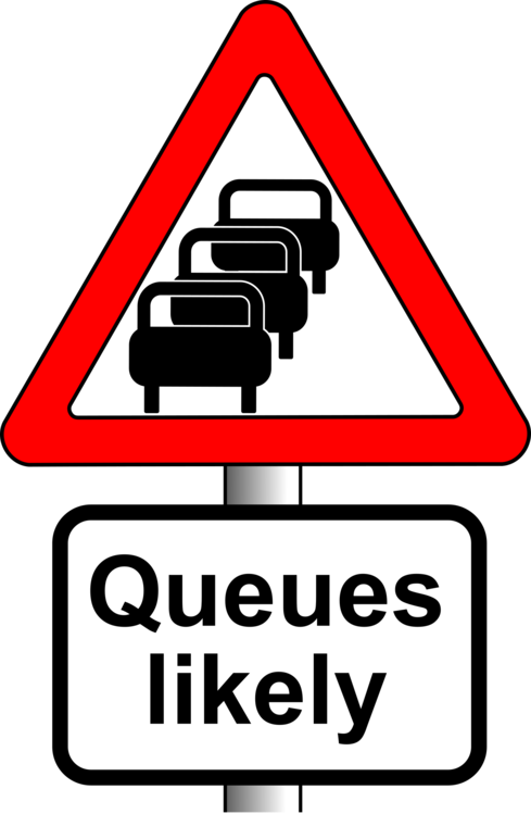 Download Traffic Queue Warning Sign | Wallpapers.com