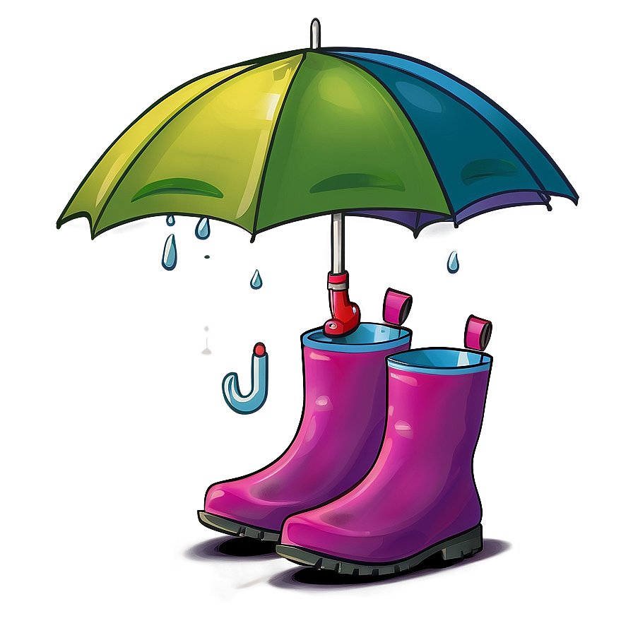 Download Umbrella And Rainboots Png 05232024 | Wallpapers.com