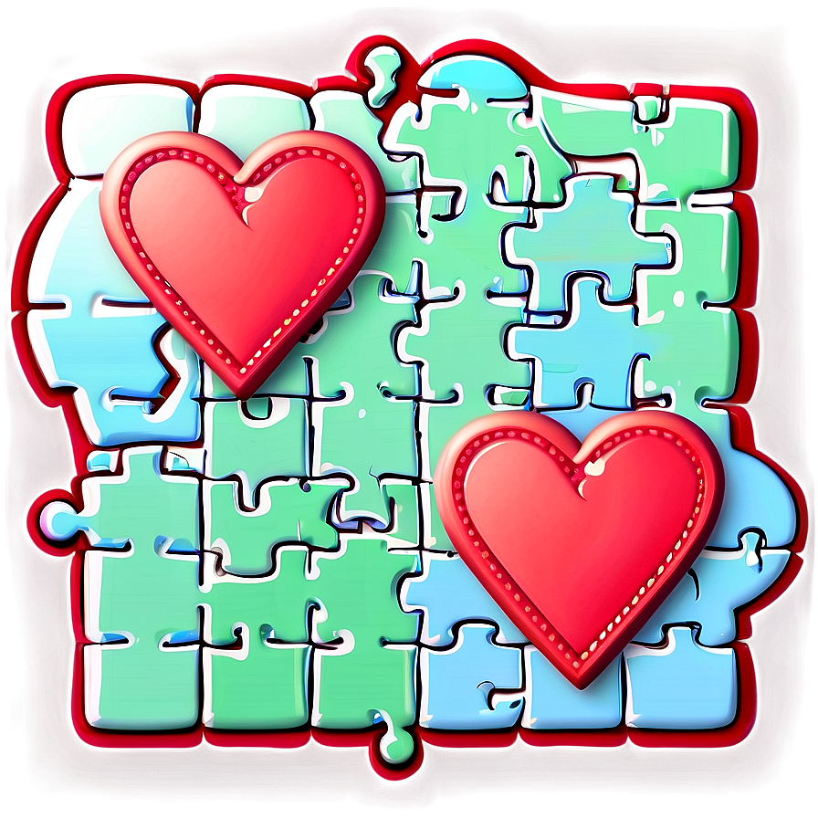 Download Valentine's Day Heart Puzzle Png Kxj | Wallpapers.com