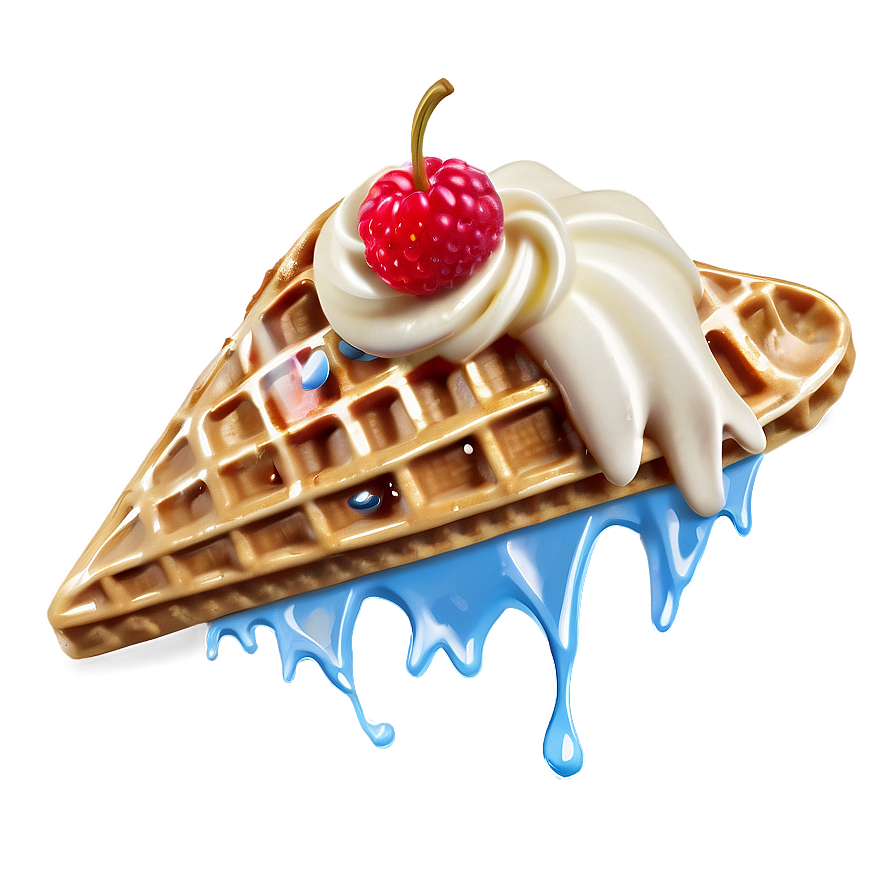 Download Waffle Cone Ice Cream Png 05252024 | Wallpapers.com