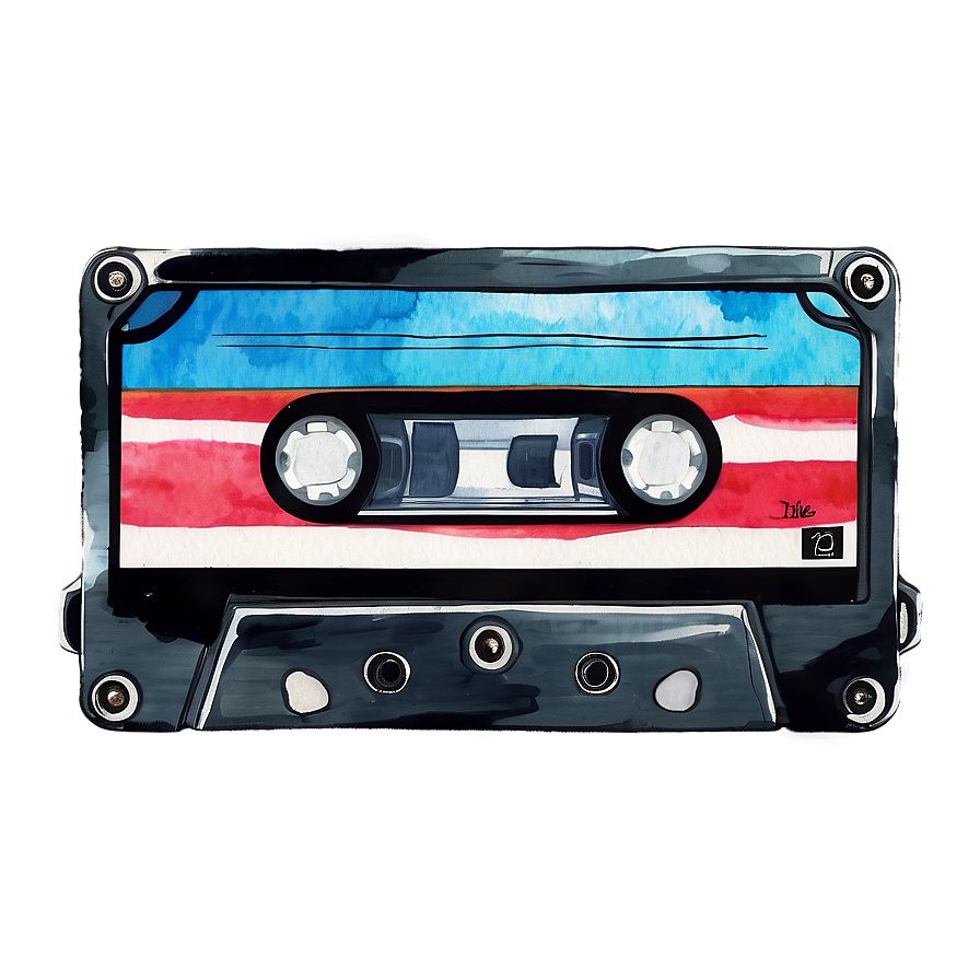 Download Watercolor Cassette Tape Png 80 | Wallpapers.com