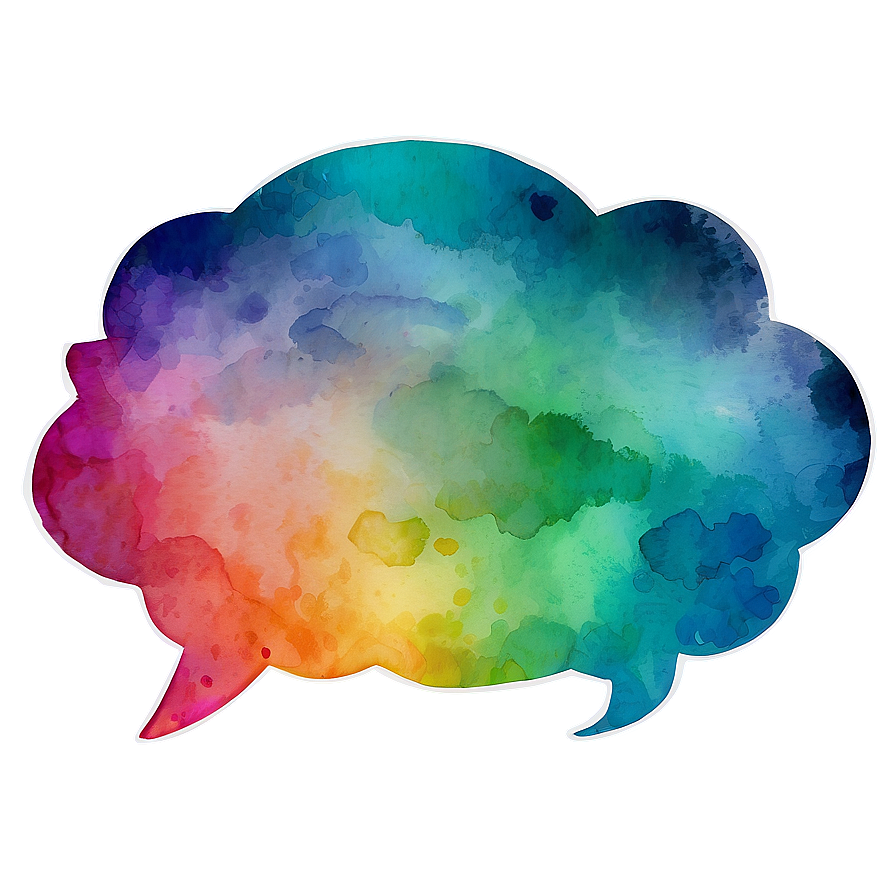 Download "watercolor Speech Bubble Png Art" Drv72 | Wallpapers.com