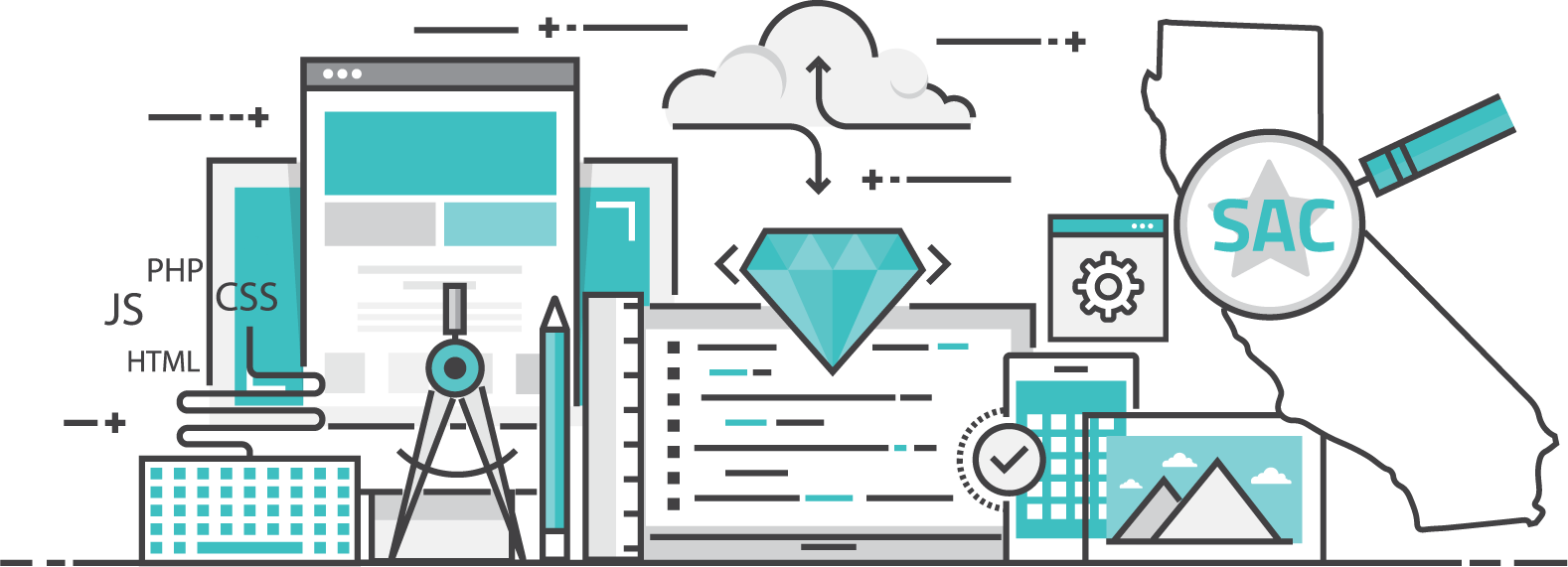 Download Web Development Illustration_ Vector Graphic | Wallpapers.com