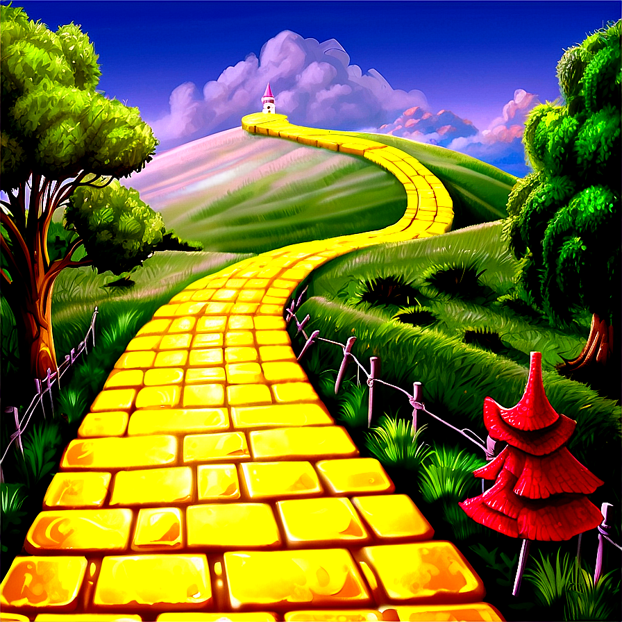 Download Yellow Brick Road Illustration Png Nsx | Wallpapers.com