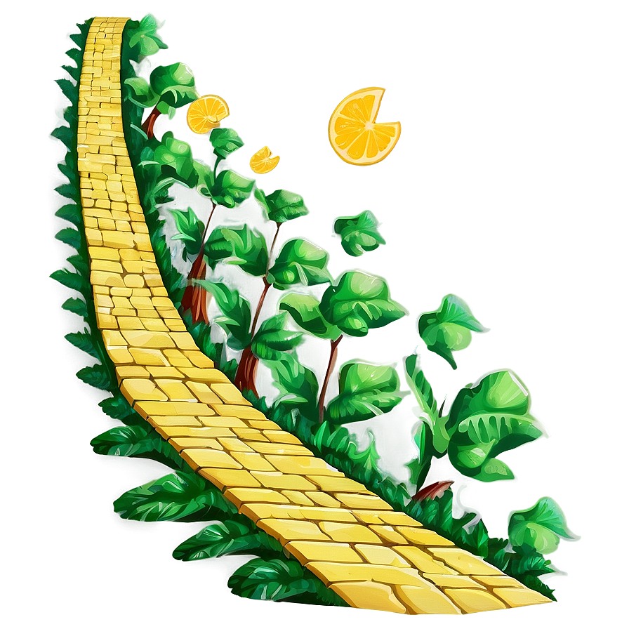 Download Yellow Brick Road Illustration Png Rcd73 | Wallpapers.com