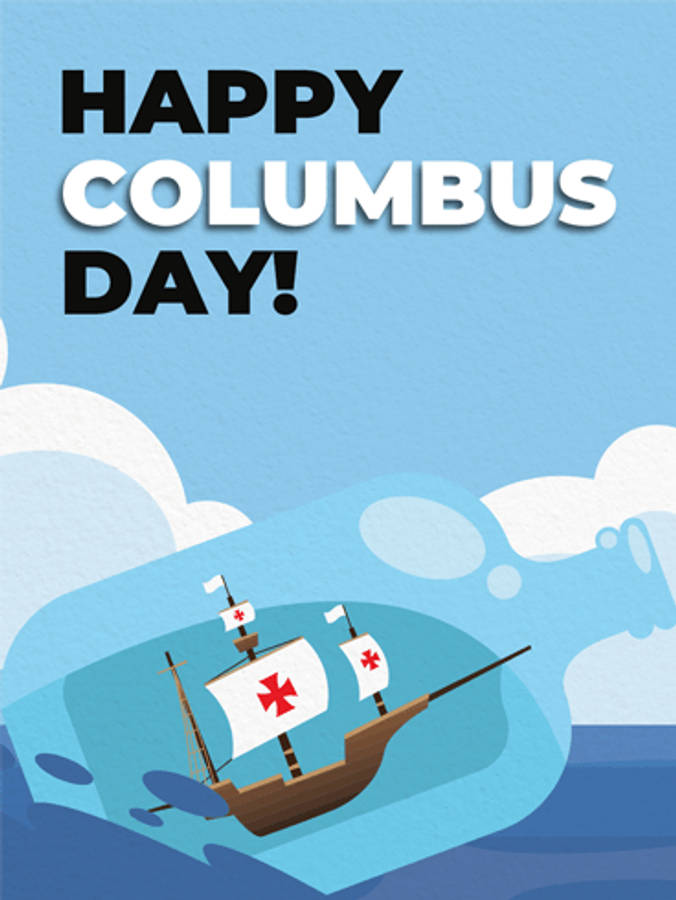 Download Columbus Day Ship In Bottle Wallpaper | Wallpapers.com