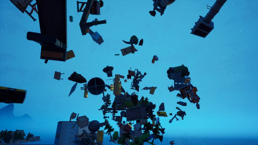 Download Dreamcore Falling Objects Wallpaper | Wallpapers.com