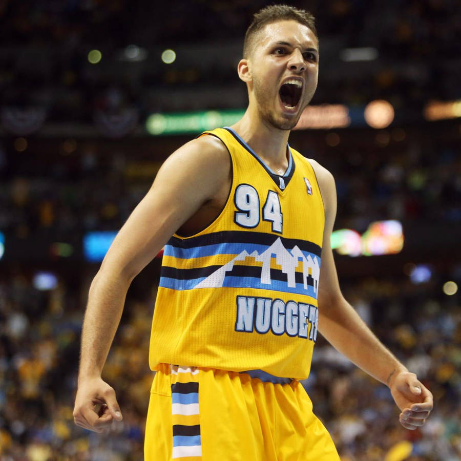 Download Evan Fournier Denver Nuggets Score Scream Reaction Wallpaper | Wallpapers.com