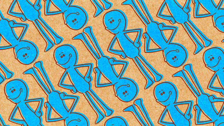 Download Mr Meeseeks Pattern Wallpaper | Wallpapers.com