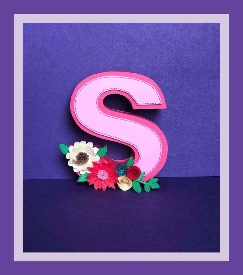 Download Pink And Purple S Alphabet Wallpaper | Wallpapers.com